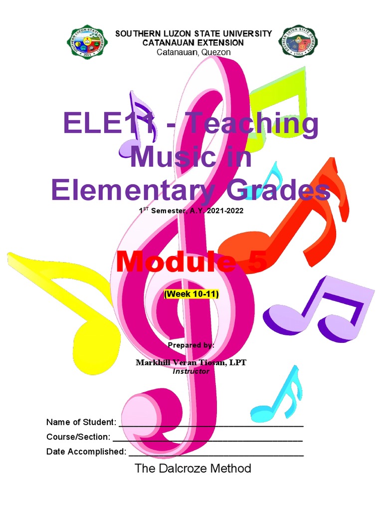 Module 5 - Teaching Music To Elementary Grades | PDF | Cognition ...