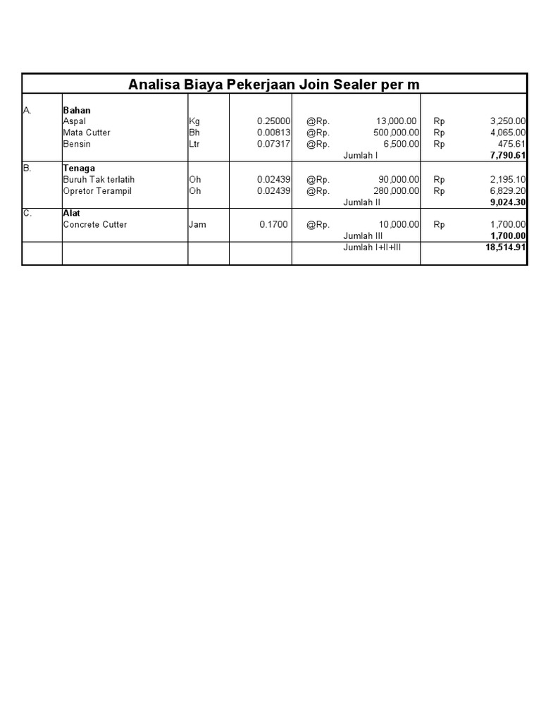 Timbunan Dan Rekap Total Anggaran | PDF