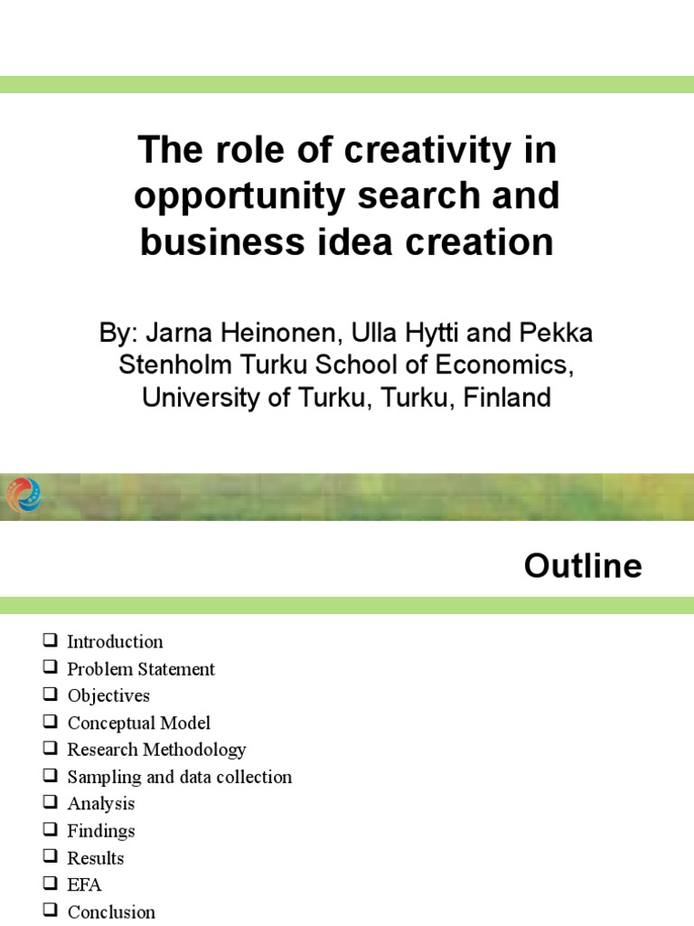 Business Idea | PDF | Factor Analysis | Entrepreneurship