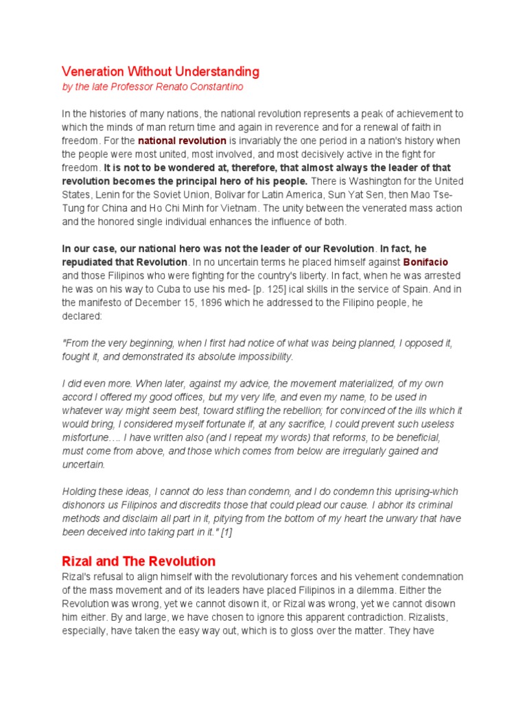 Veneration Without Understanding: by The Late Professor Renato ...