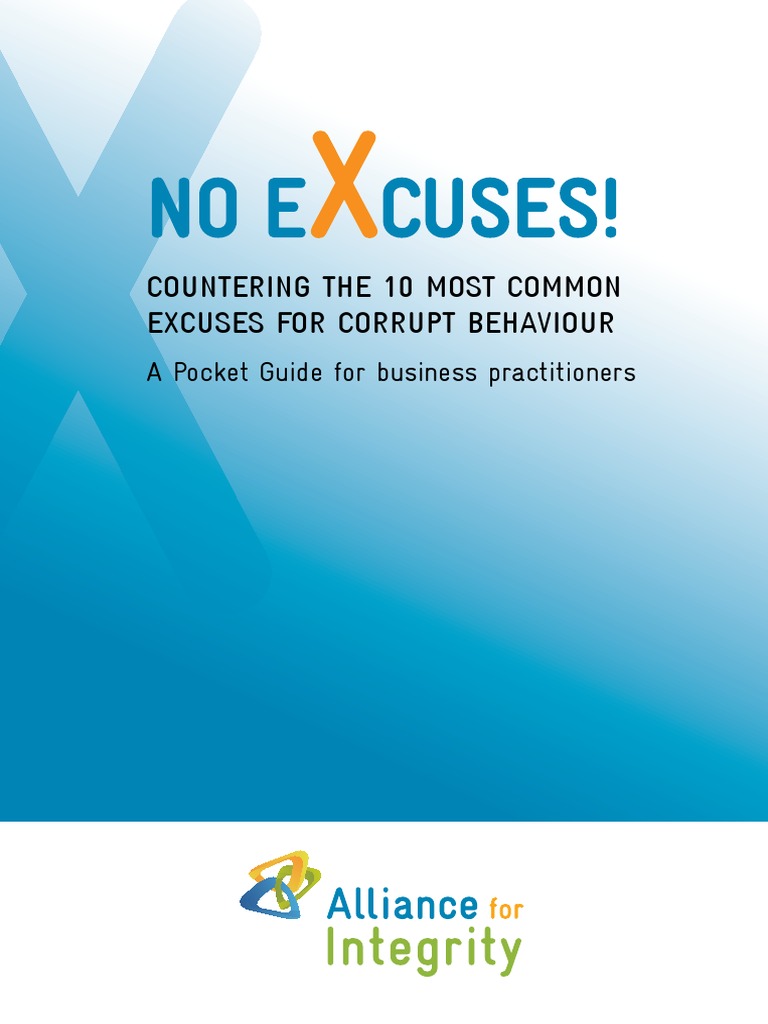 Countering The 10 Most Common Excuses For Corrupt Behaviour: A Pocket ...