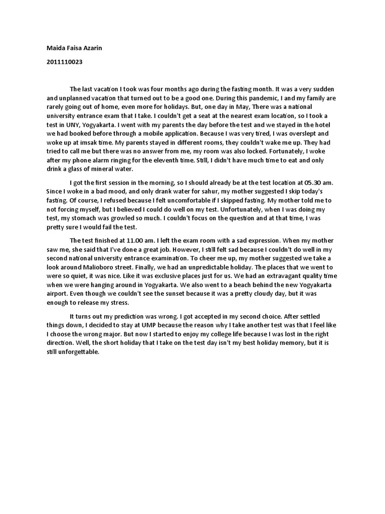 Essay Example Pdf Self Improvement