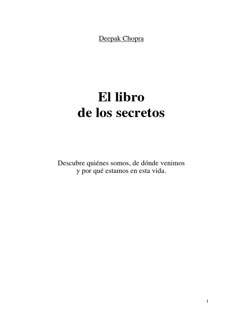 El Libro de Los Secretos | PDF | Filosofía