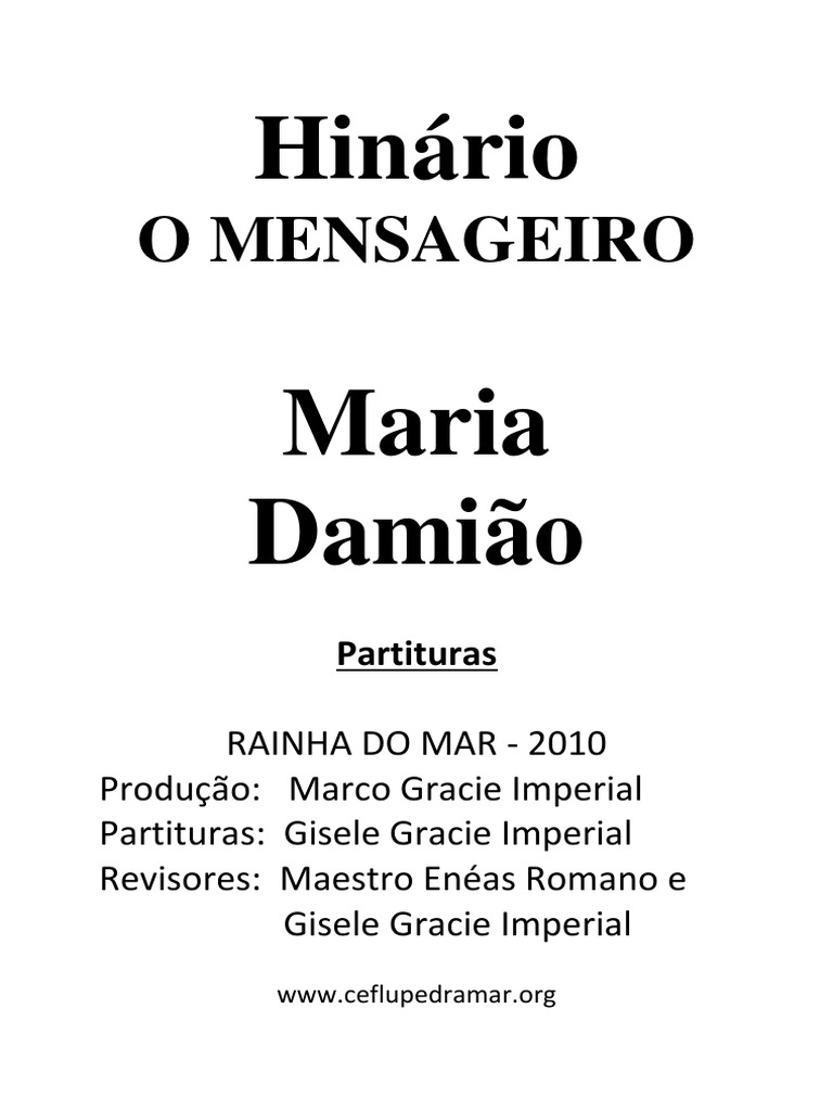 Hinário Maria Damião O Mensageiro - Partituras | PDF