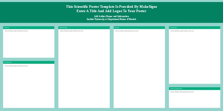 This Scientific Poster Template Is Provided by Makesigns Enter A Title ...