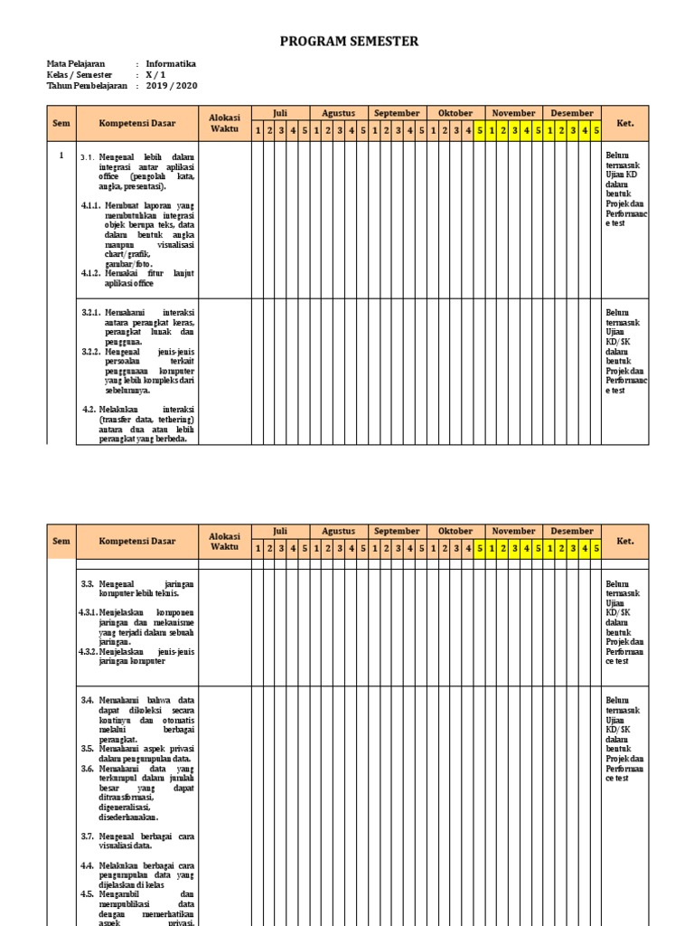 Prosem Informatika X 2019 - 1 | PDF