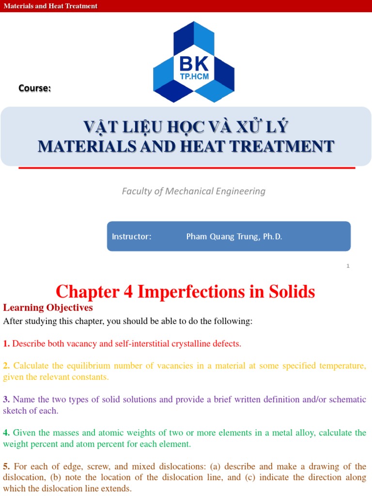 PQT Chapter 4 Imperfections | PDF | Dislocation | Crystallographic Defect