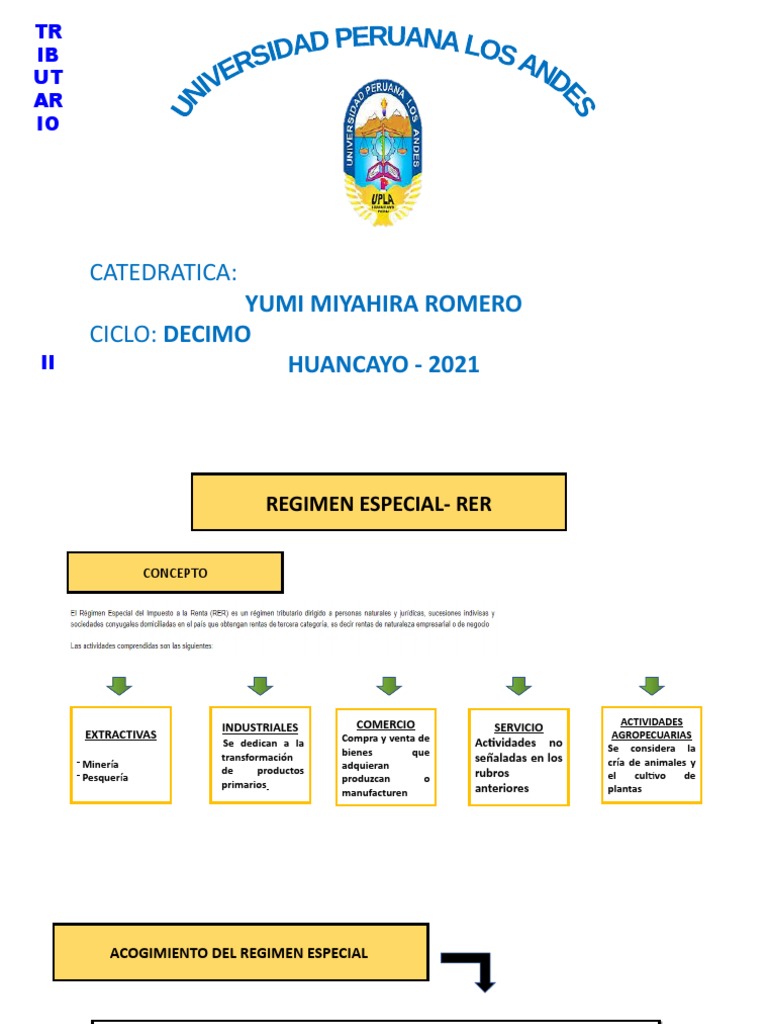 Régimen Especial Tributario RER | PDF