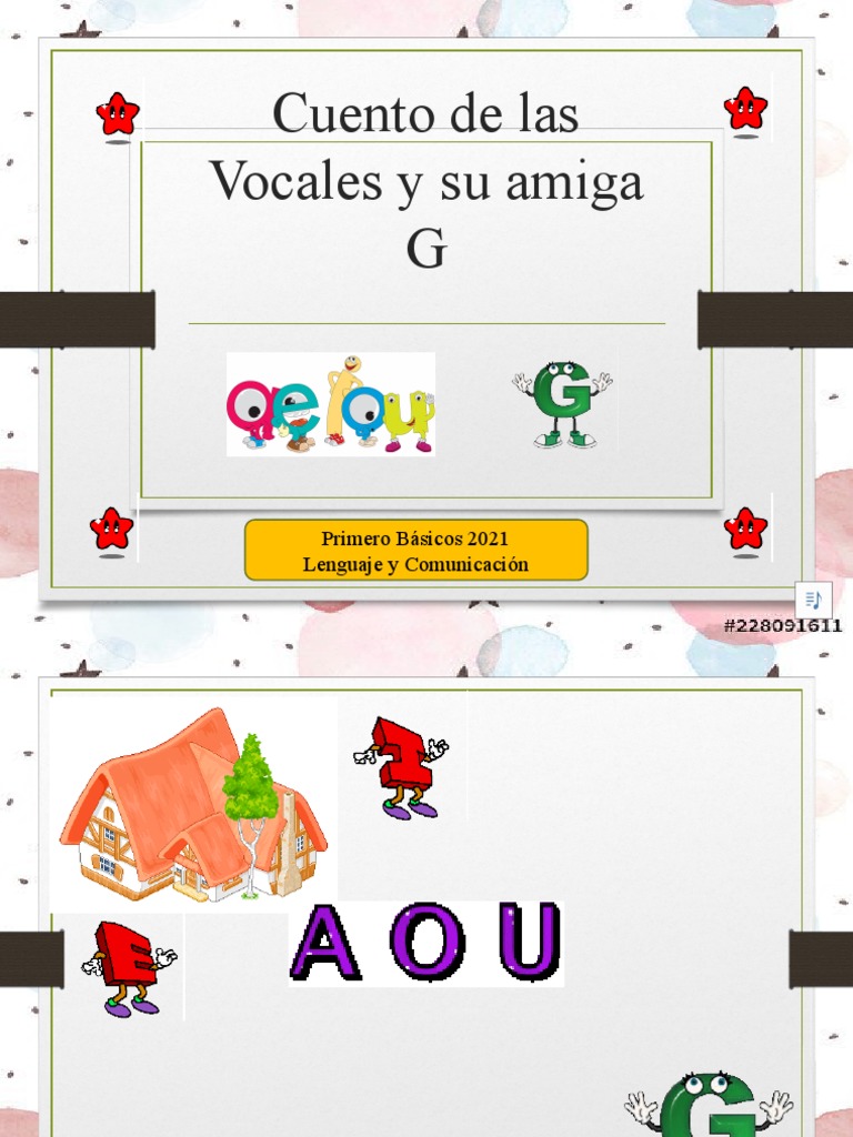 Cuento de Las Vocales y Su Amiga G - PPT | PDF