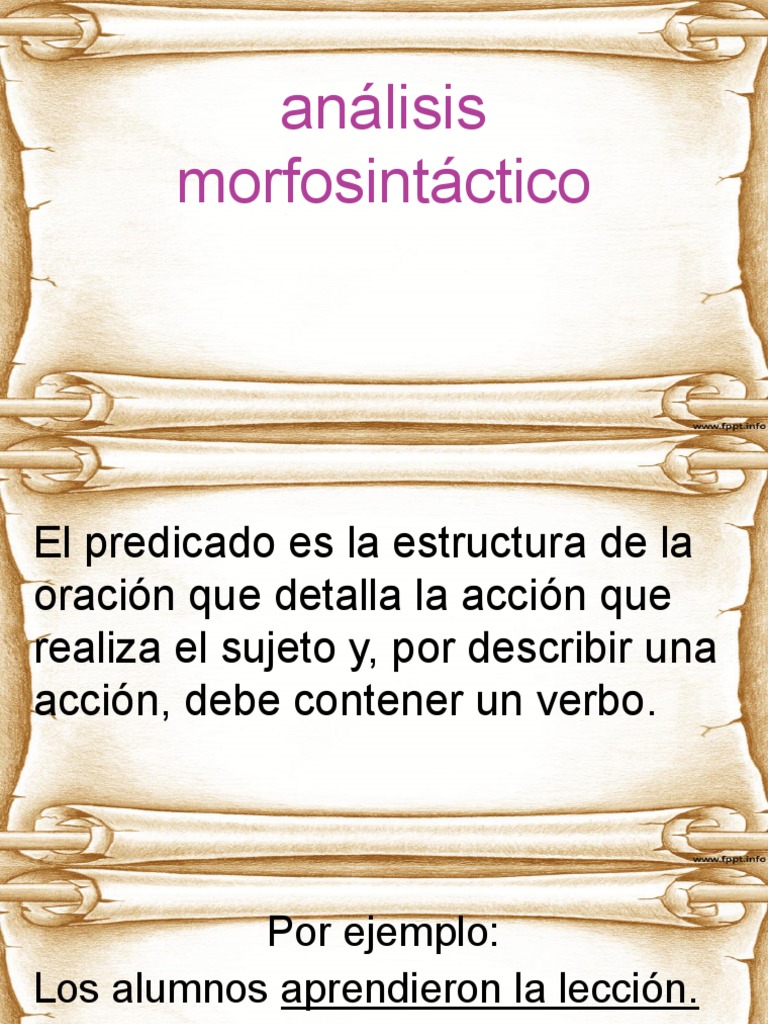 Análisis Morfosintáctico | PDF