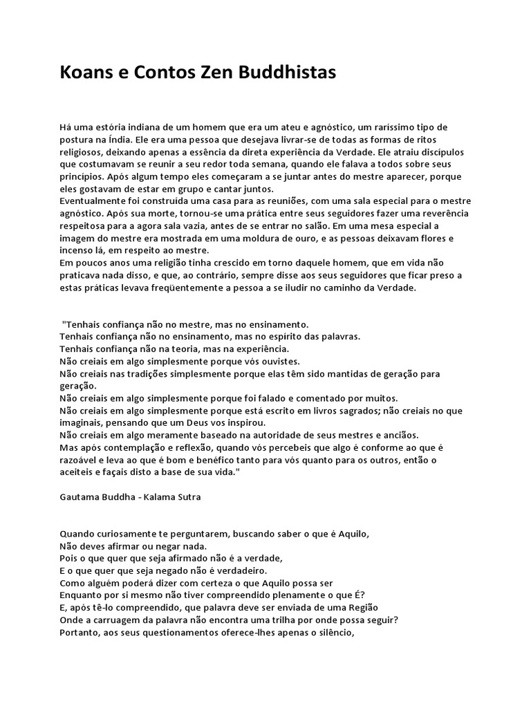 11 - Koans e Contos Zen Buddhistas | PDF