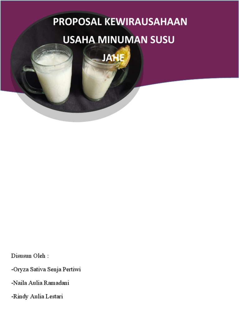 Proposal Tugas PKK Susu Jahe | PDF