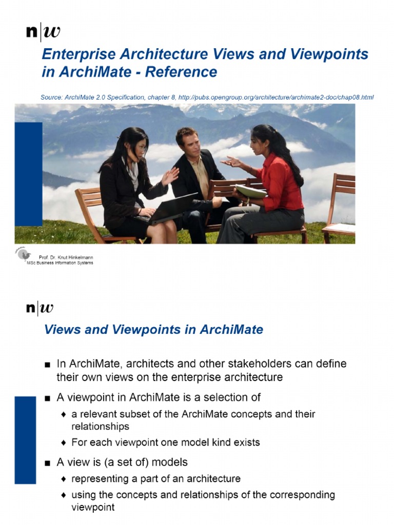 Enterprise Architecture Views and Viewpoints in ArchiMate - Reference - PDF | PDF