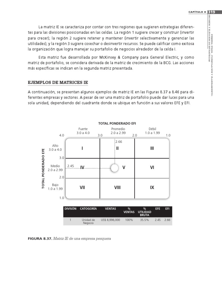 Matriz IE-El Proceso Estrategico-Un Enfoque de Gerencia - Dálessio-Páginas-349-354 | PDF ...