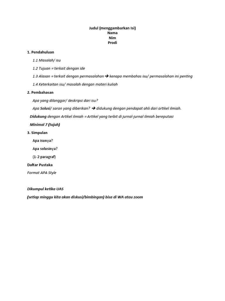 Panduan Mini Paper Kuliah Efektif | PDF