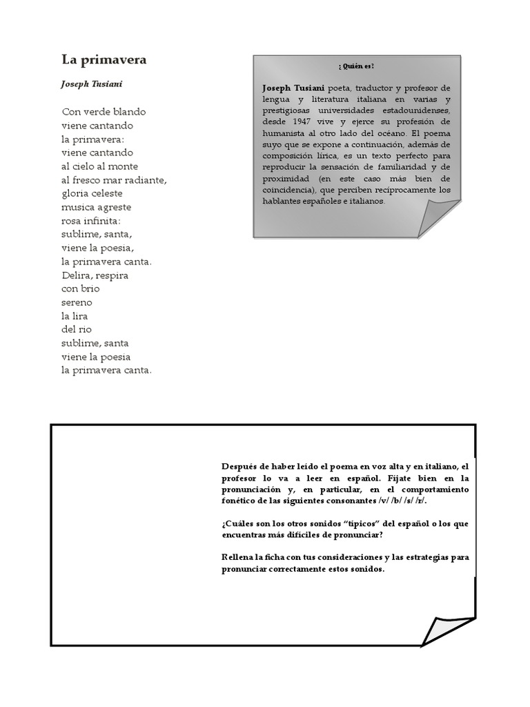 La Primavera | PDF | Comunicación humana | Lingüística