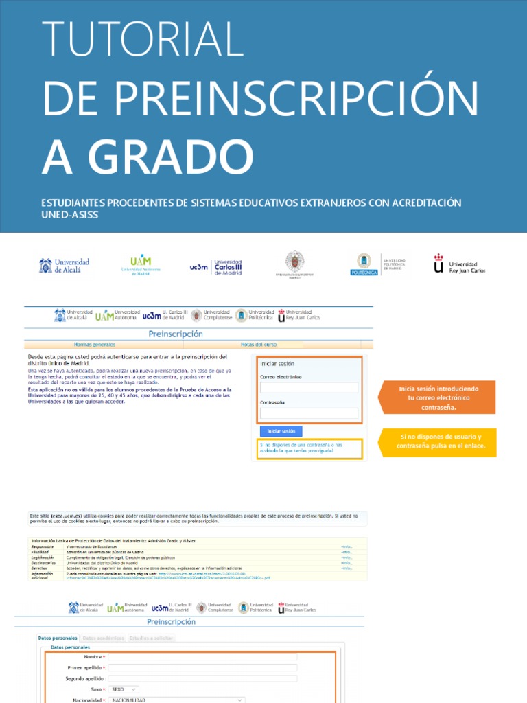 Tutorial Preinscripcion Grado Seex 2021 2022 | PDF | Contraseña | Software