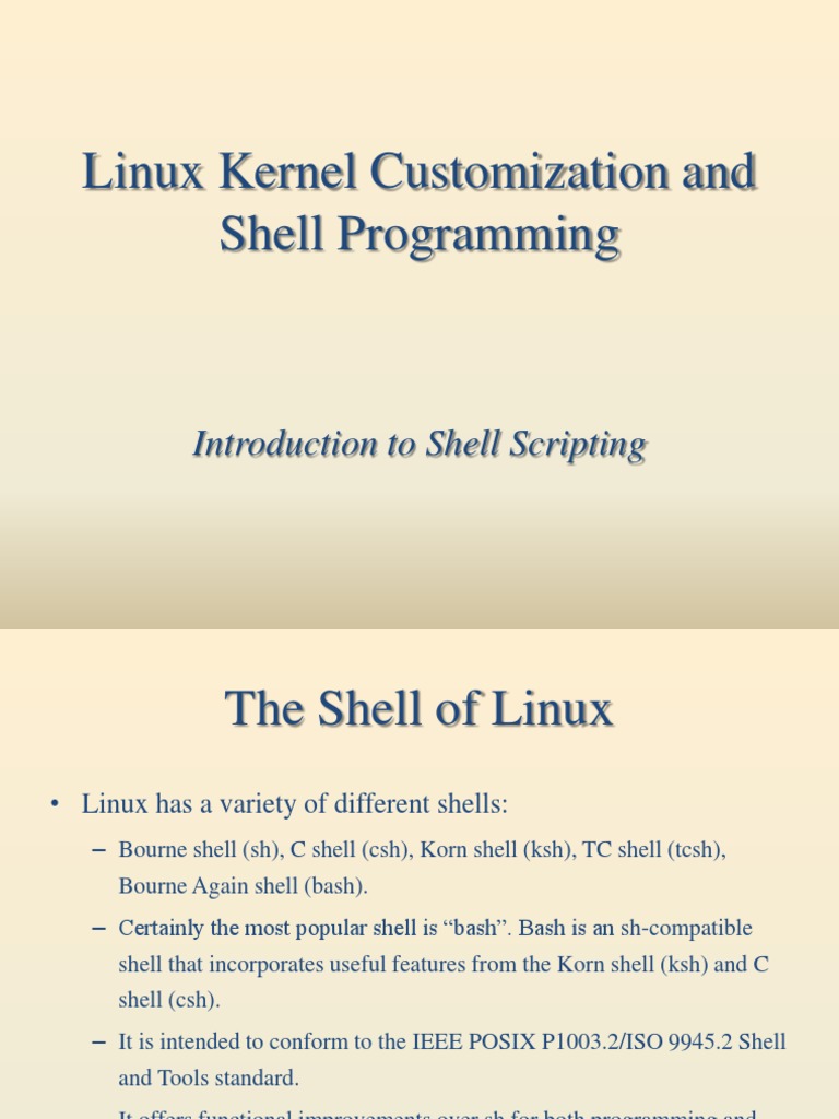 Introduction To Shell Scripting | PDF | Scripting Language | Computer Architecture