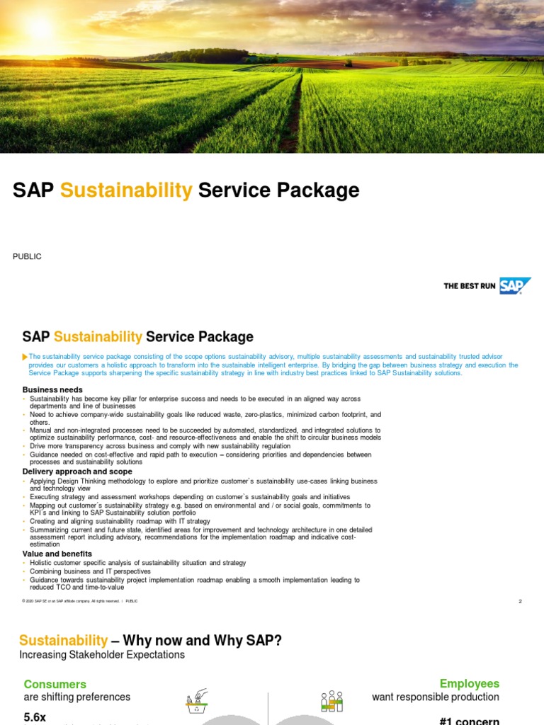 Sustainability Service Package | PDF | Sustainability | Sustainable ...
