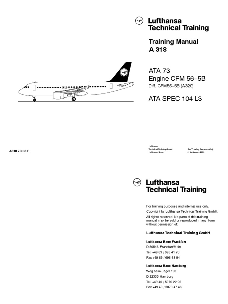 Training Manual A 318: ATA 73 Engine CFM 56 5B | PDF | Manufactured ...