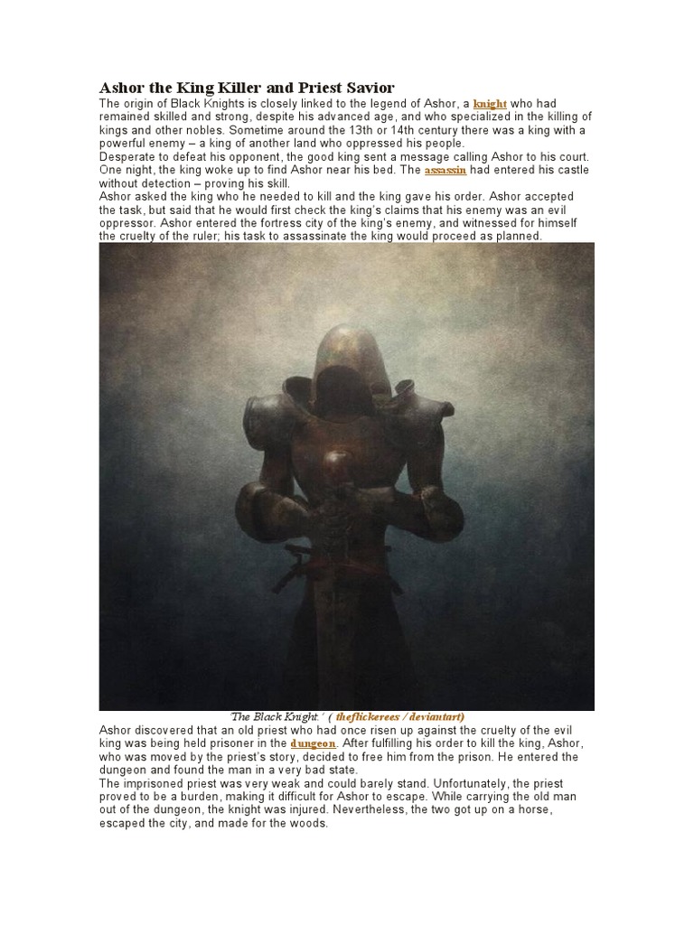 Ashor The King Killer and Priest Savior | PDF | Knight | Demons