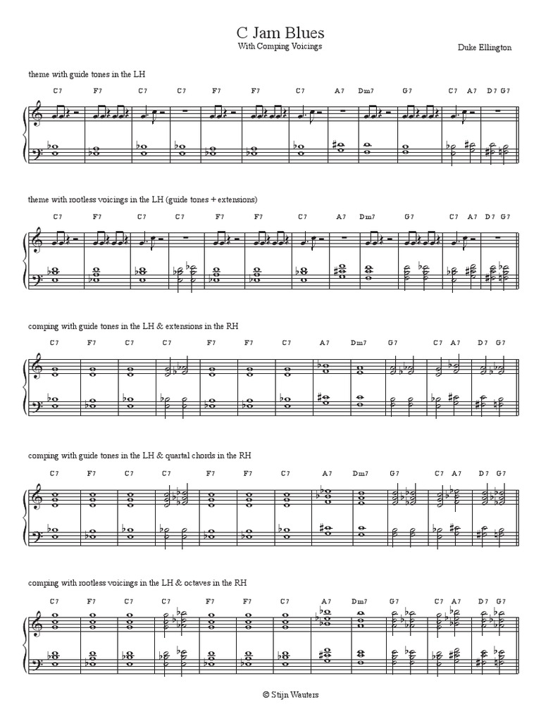 C Jam Blues - Comping Voicings | PDF
