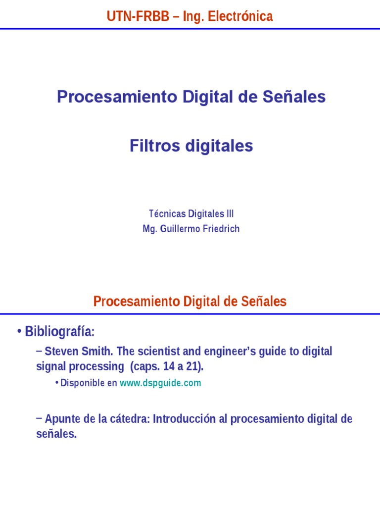 Filtros Digitales y Transformada Z | PDF | Circunvolución | Algoritmos