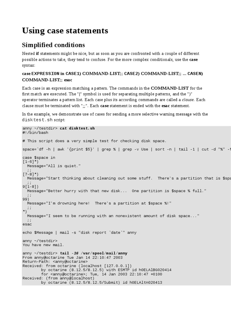 Using Case Statements: Simplified Conditions | Download Free PDF ...