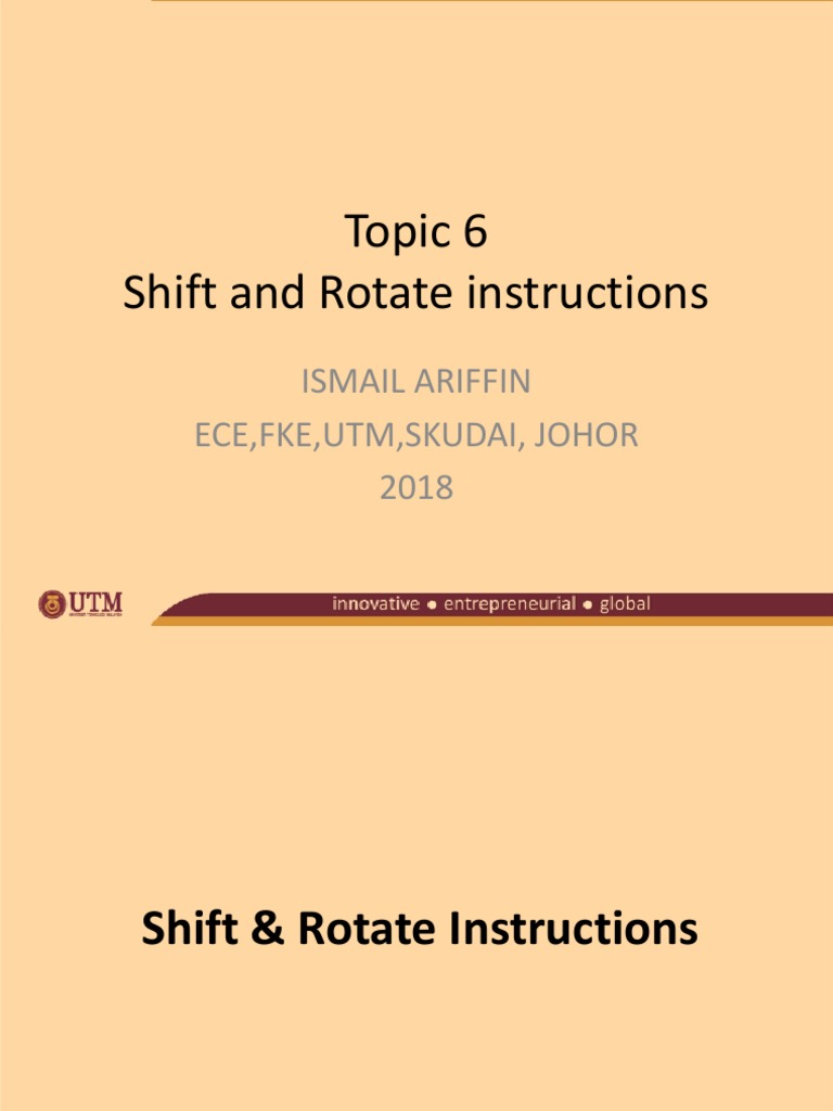 Shift and Rotate Instructions Guide | PDF | Theory Of Computation ...