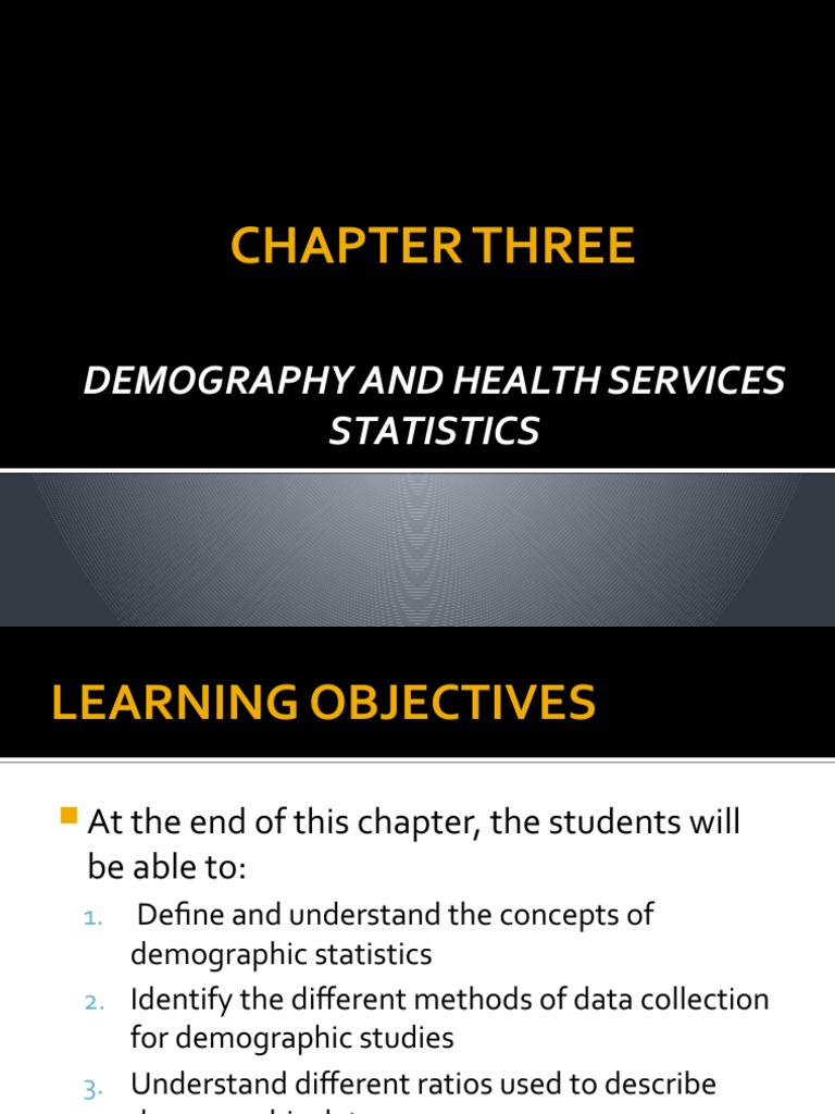 Demography and Health Services Statistics | PDF | Demography | Census