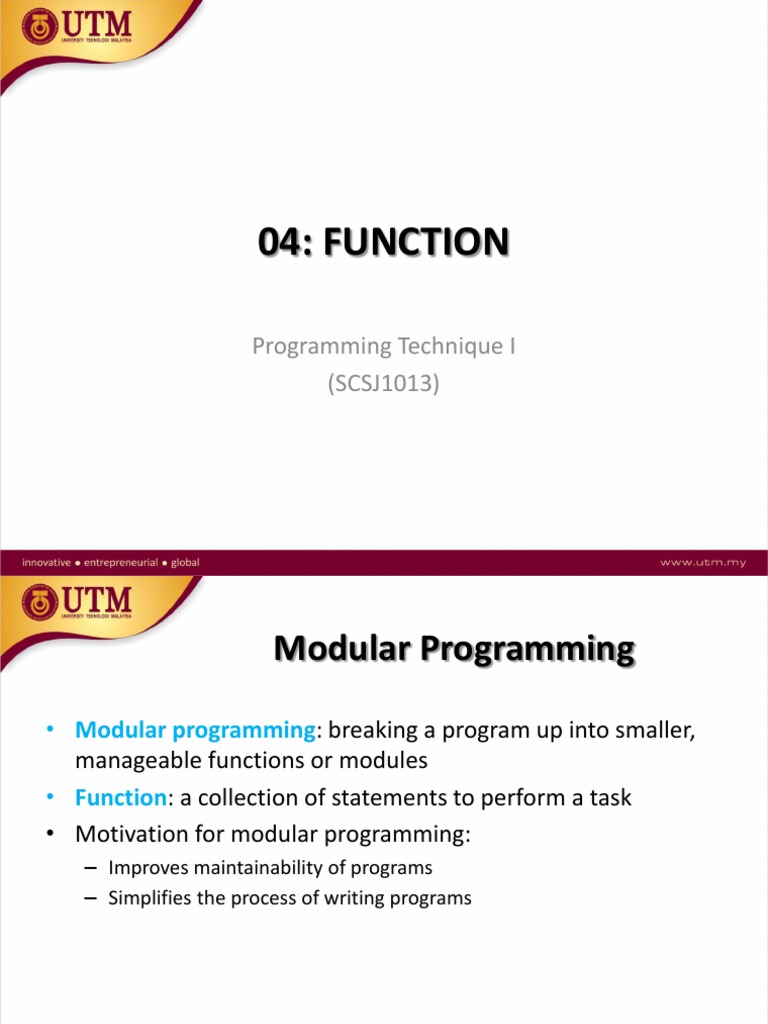 04 Functions Download Free Pdf Parameter Computer Programming Subroutine