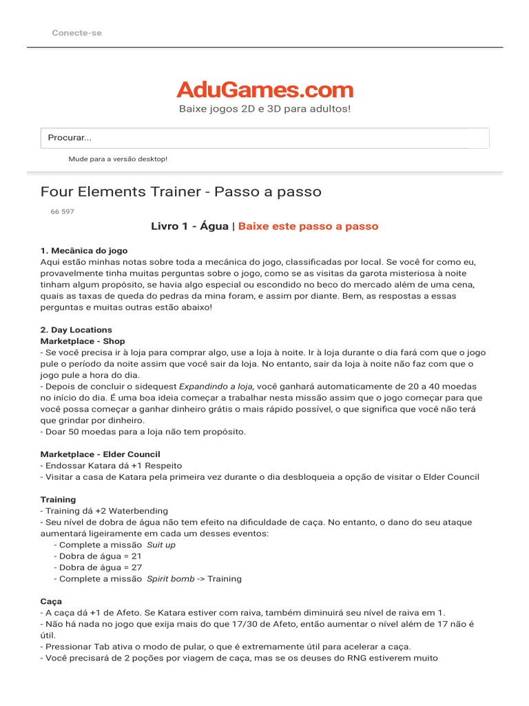 Guia Completo do Four Elements Trainer | PDF | Gravidez | Moeda