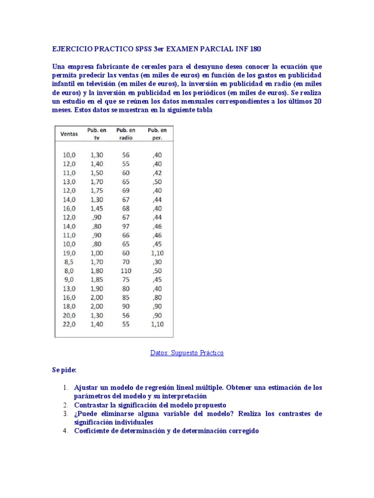Ejercicio Practico Spss 3er Examen Parcial Inf 180 | PDF