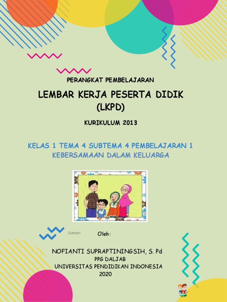LKPD Kls 1 Tema 4 Sub 4 pb1 | PDF