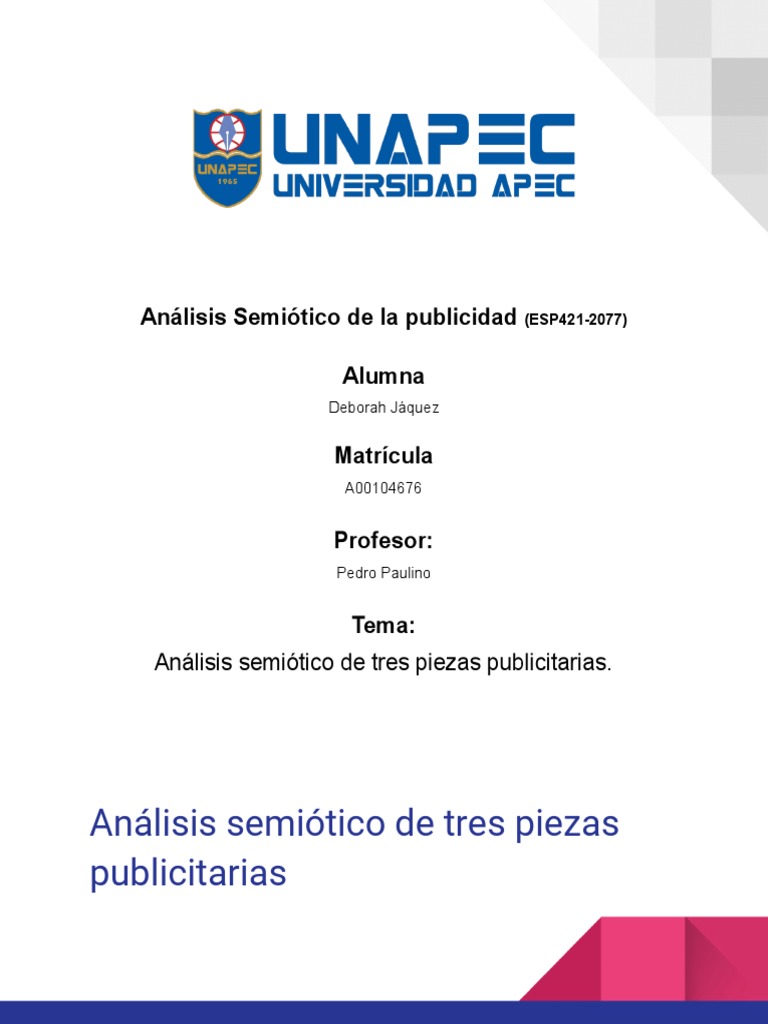 Analisis Semiotico de Tres Piezas Publicitarias, Analisis Semiotico de La Publicidad | PDF | Té
