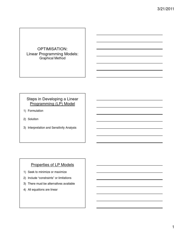 Op Tim Is at Ion | PDF | Mathematical Optimization | Linear Programming