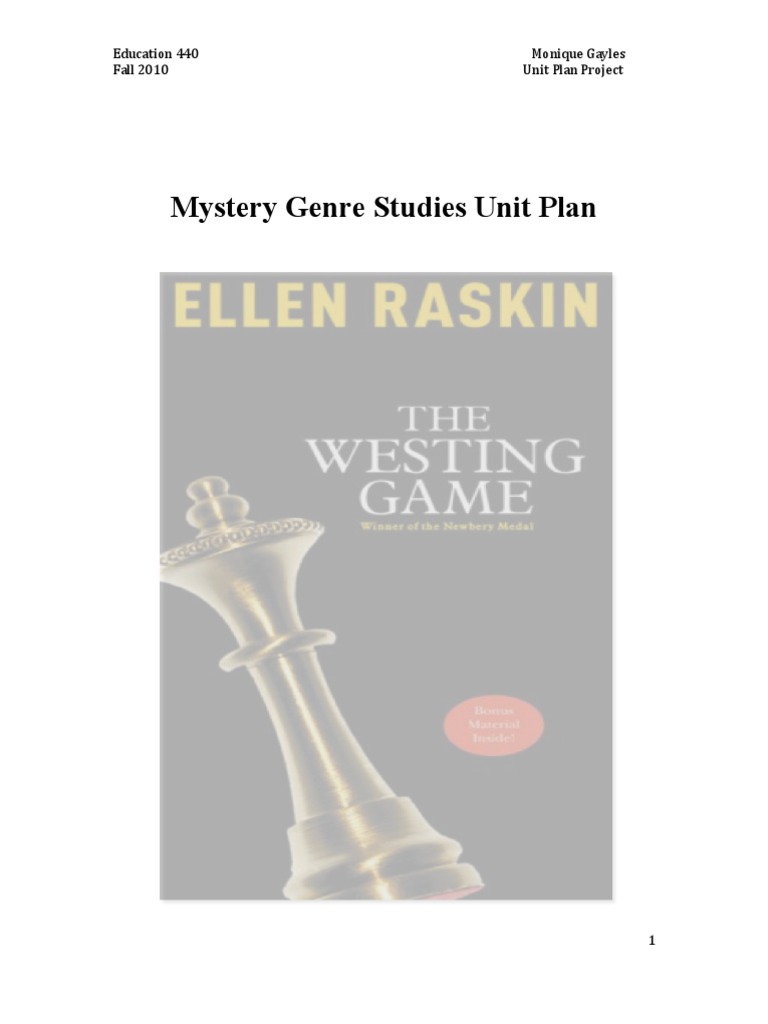 Mystery Genre Unit Plan for Middle School | PDF | Vocabulary | Thought