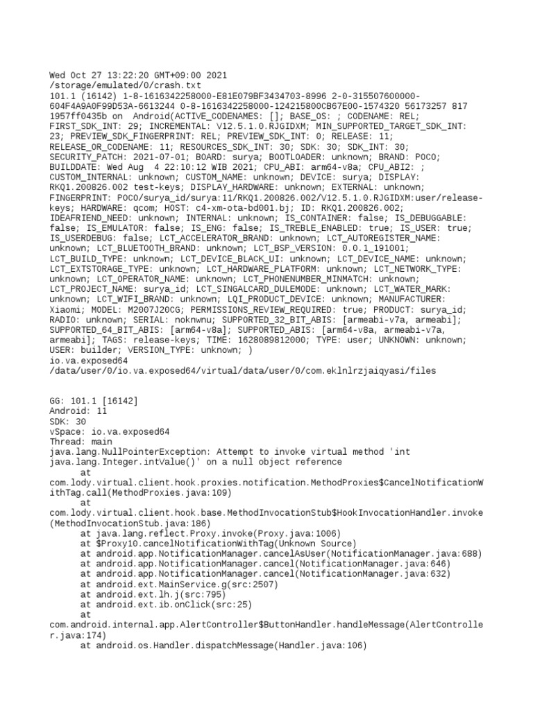 Crash Pdf Java Programming Language Android Operating System