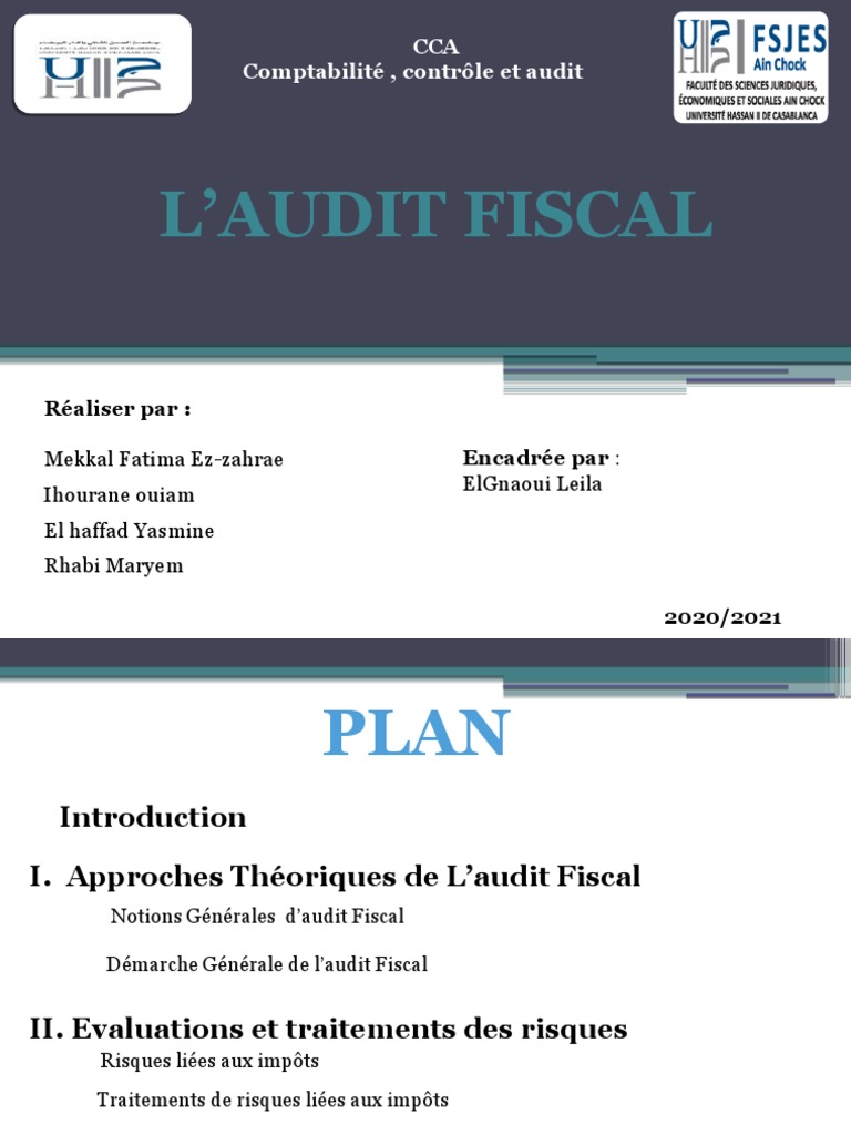 Audit Fiscal FINALL | PDF | Audit | Contrôle interne