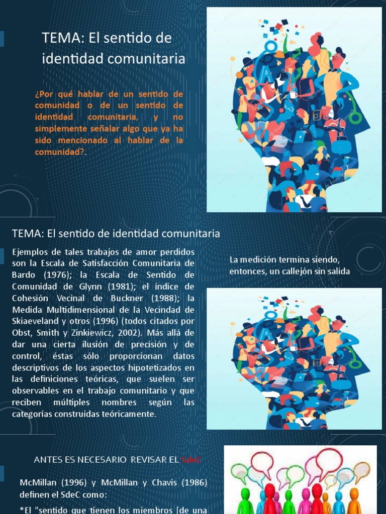 Sentido Identidad Comunitario | PDF | Ciencias del comportamiento ...