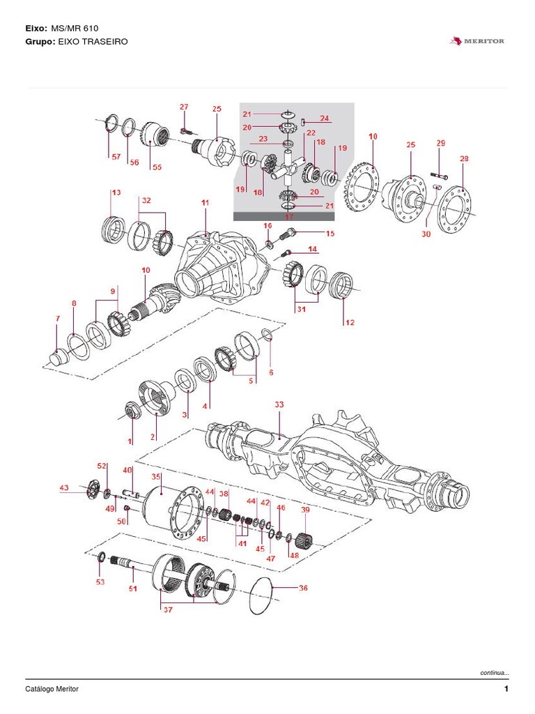 Meritor Diferencial MS-MR610 | PDF | Cinemática