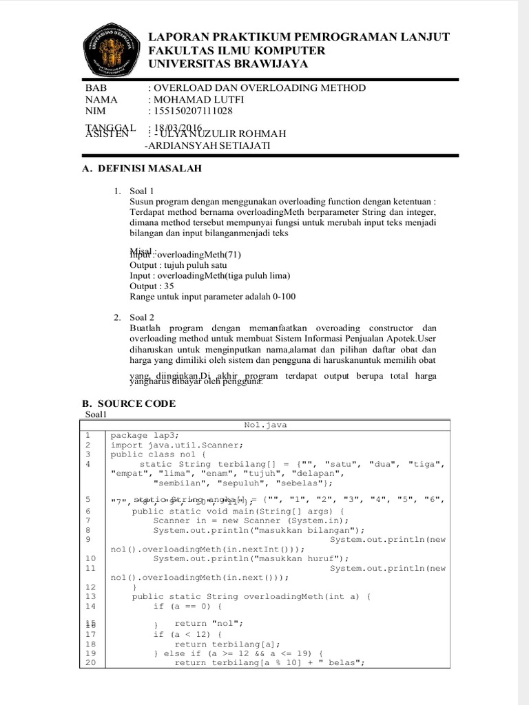 Laporan Constructor | PDF | Pemrograman Komputer | Pemrograman Berorientasi Objek