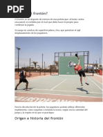 Medidas y construcción de canchas de frontón | PDF | Color | Deportes