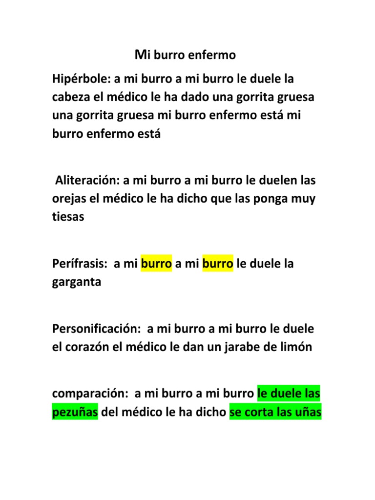 Mi Burro Enfermo | PDF