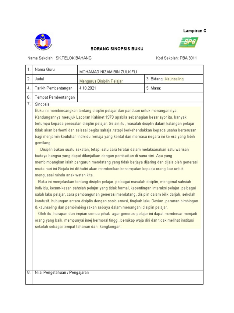 Sinopsis Sekolah | PDF