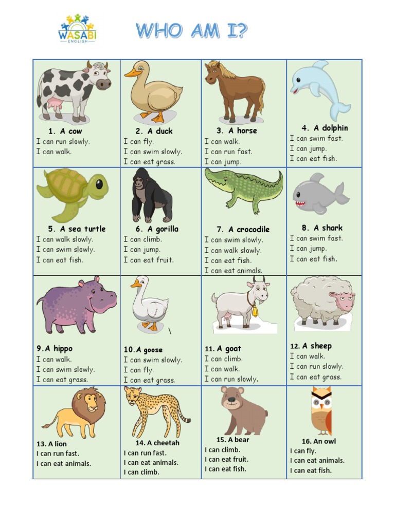 Who Am I Worksheet | PDF