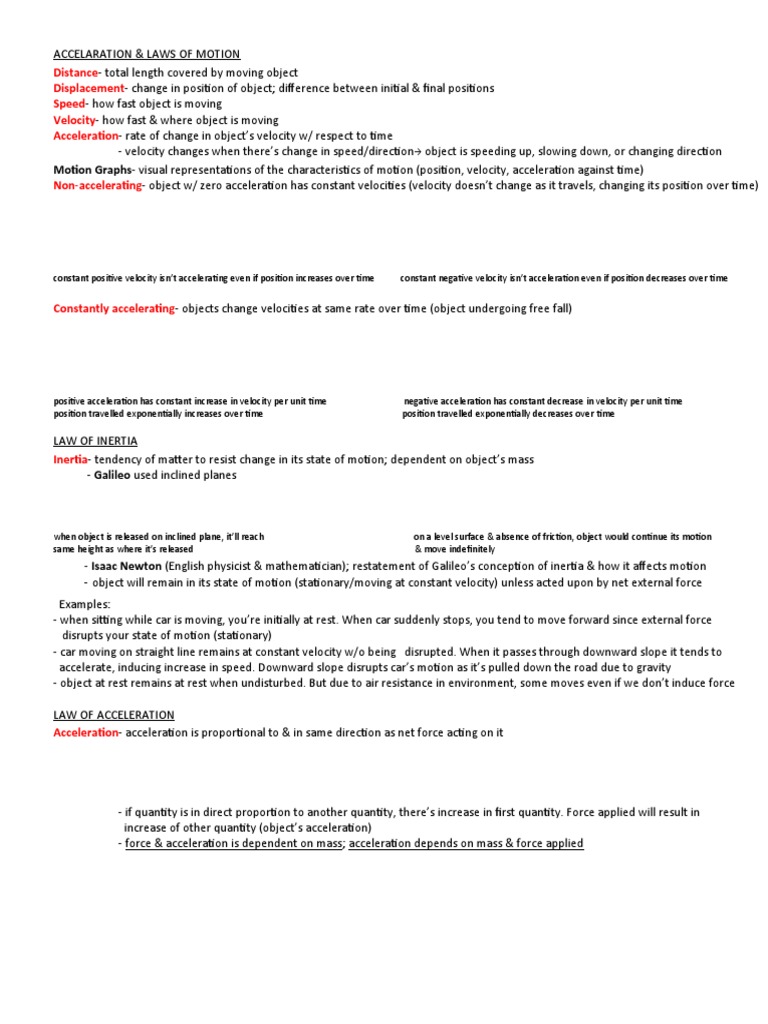 Motion Graphs-Visual Representations of The Characteristics of Motion ...