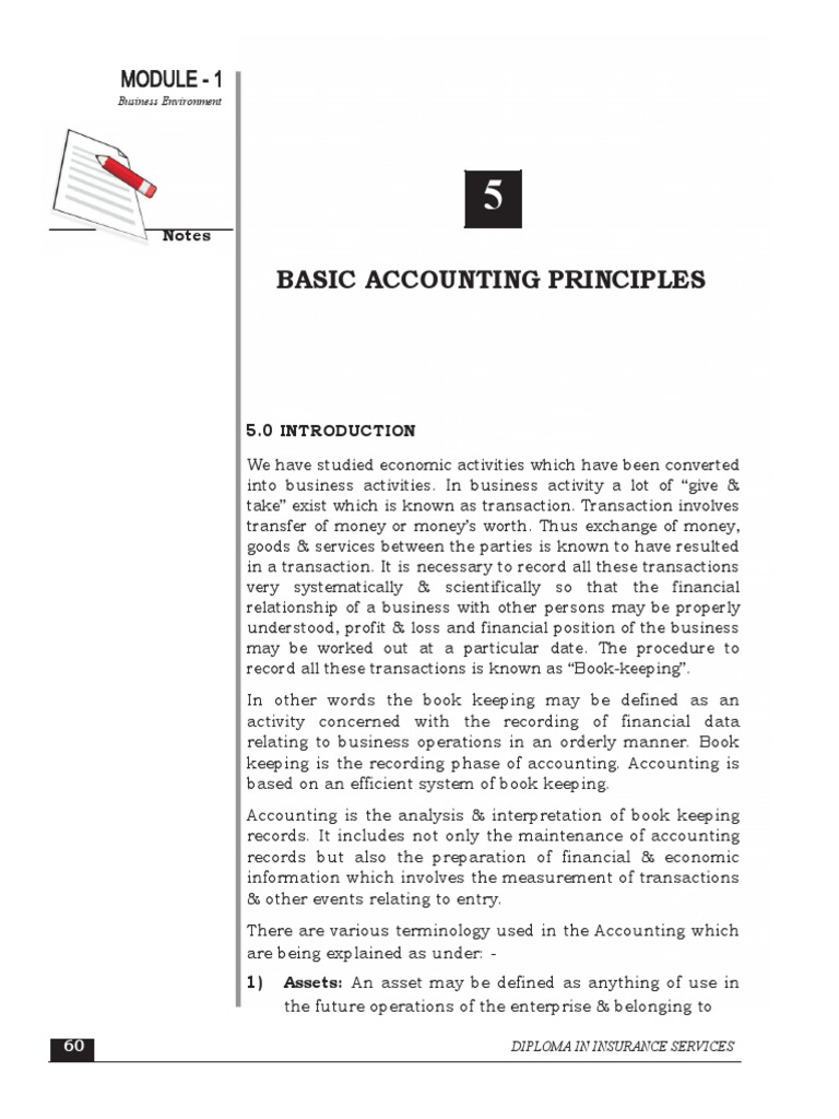 Basic Accounting Principles Module | PDF | Debits And Credits | Bookkeeping