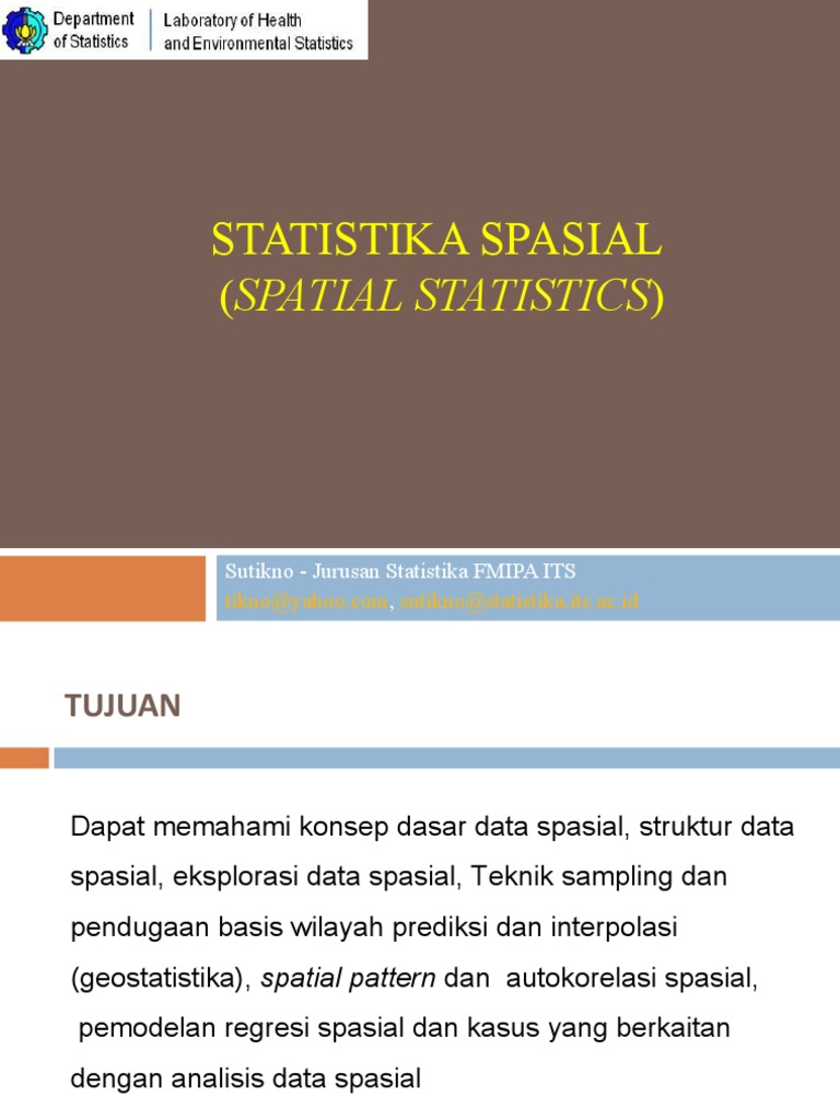 Statistika Spasial (Spatial Statistics) : Sutikno - Jurusan Statistika ...