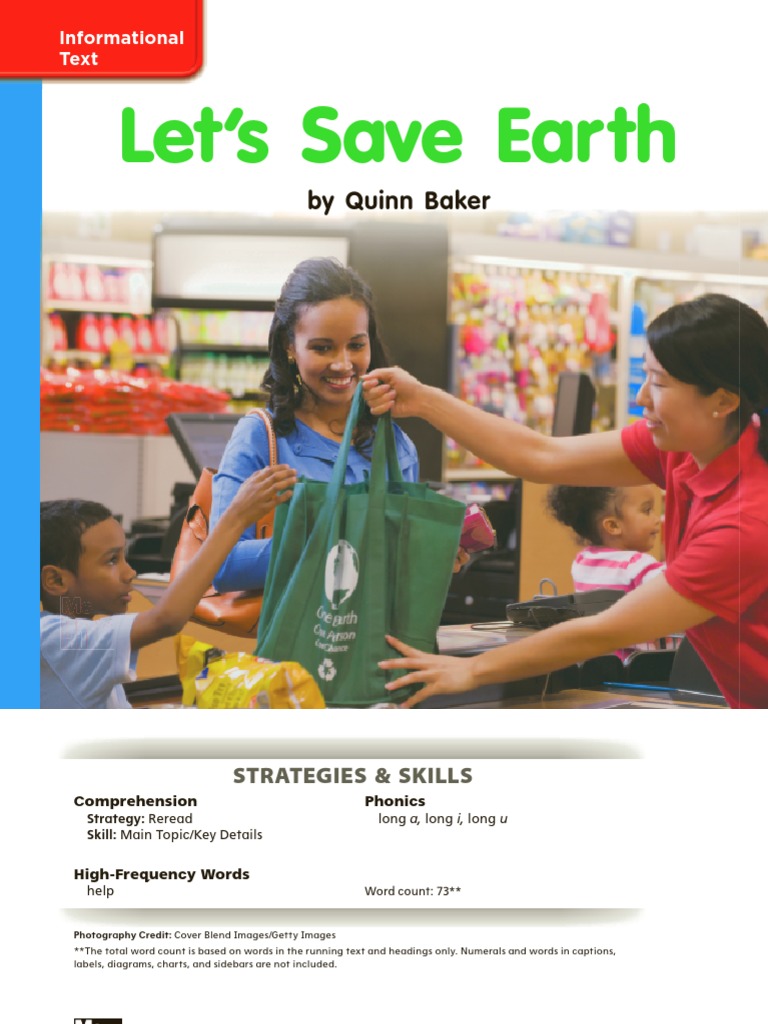 Let's Save Earth: by Quinn Baker | PDF